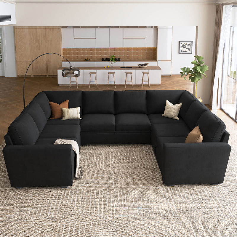 Latitude Run® Niyona U-Shaped Modular Sofa Bed Convertible Sleeper Sectional & Reviews | Wayfair